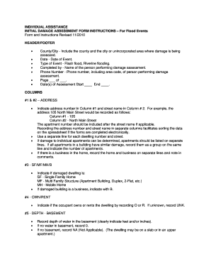 Fillable Online Initial damage assessment form instructions - Henry ...