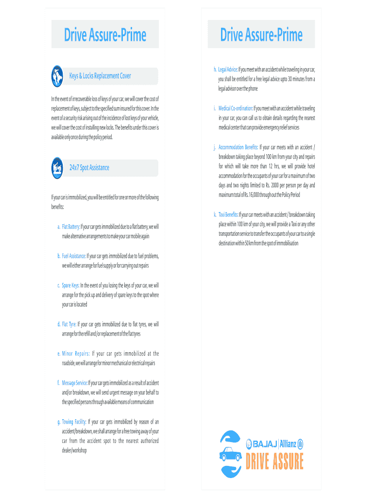 Fillable Online Drive Assure-Prime Fax Email Print - pdfFiller