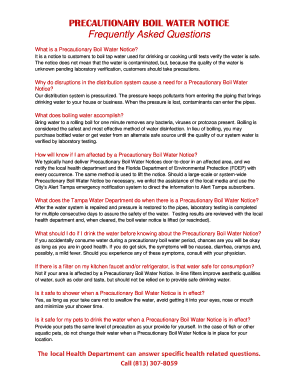 Fillable Online What is a Precautionary Boil Water Notice Fax Email ...