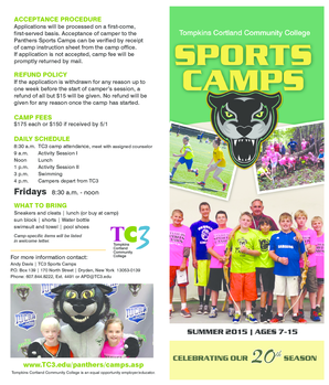Fillable Online tc3 2015 Sports Camps Brochure - Tompkins Cortland ...