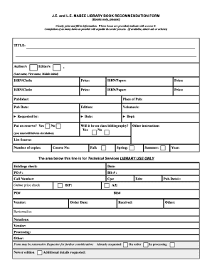 Fillable Online uiw Book Recommendation Form PDF - uiw Fax Email Print ...
