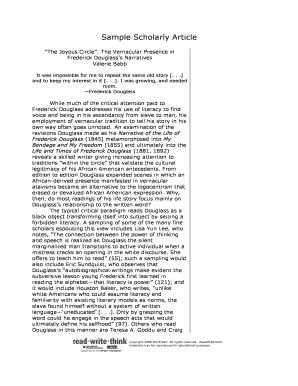 Fillable Online Sample Scholarly Article Fax Email Print - pdfFiller