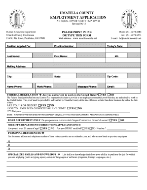 Fillable Online County job application in pdf format Fax Email Print ...