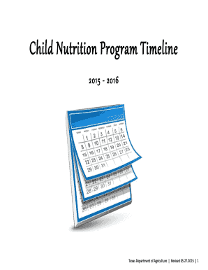 Fillable Online Child Nutrition Program Timeline Fax Email Print ...