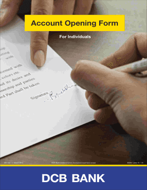Fillable Online Savings Account Opening Form - Jan 15.cdr - DCB Bank Fax Email Print - pdfFiller