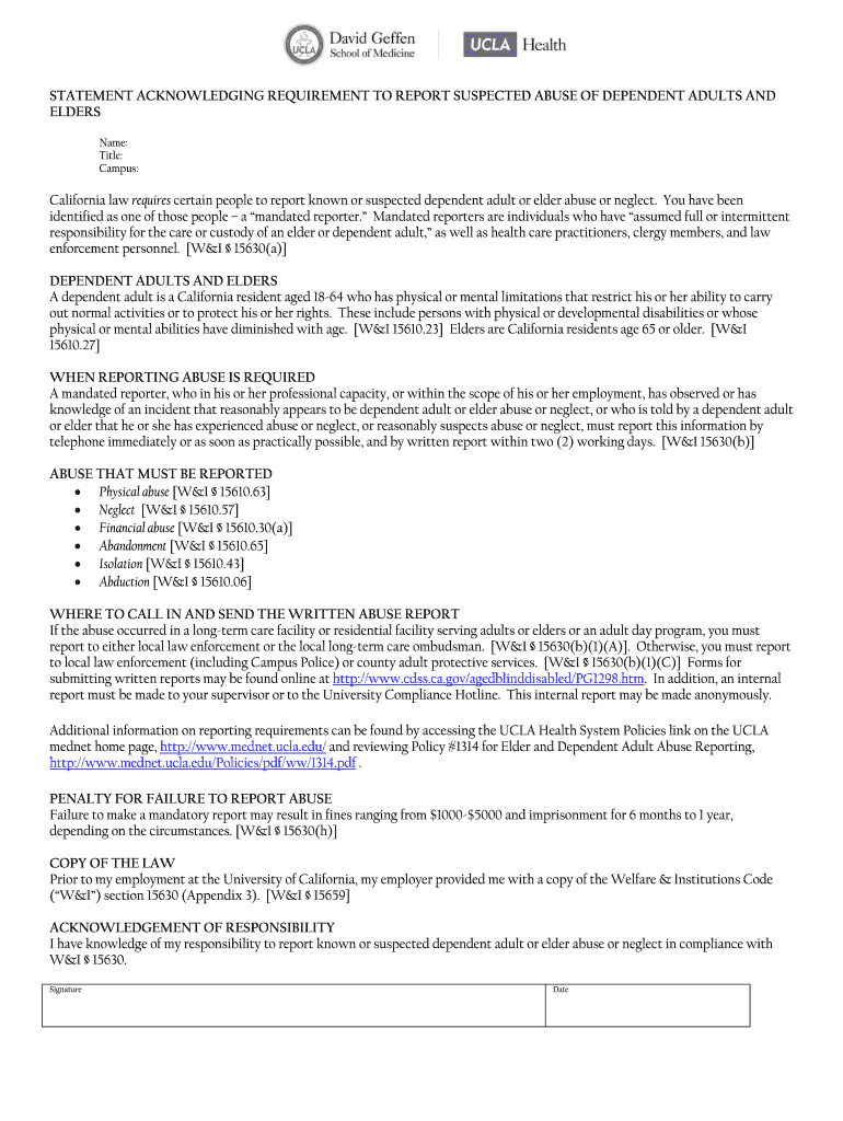 Fillable Online uclahealth Abuse Reporting Signature Forms - UCLA ...
