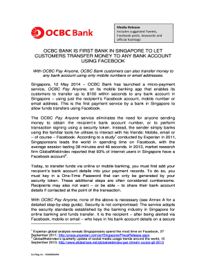 Fillable Online OCBC BANK IS FIRST BANK IN SINGAPORE TO LET Fax Email ...