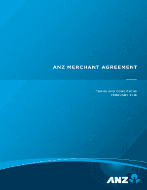 Fillable Online ANZ MERCHANT AGREEMENT Fax Email Print - pdfFiller