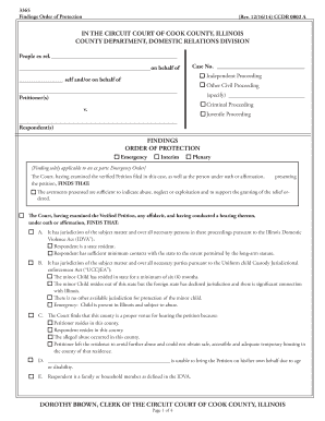 Fillable Online Findings Order of Protection Fax Email Print - pdfFiller