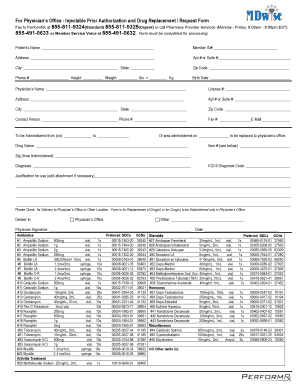 Fillable Online mdwise For Physicians Office Injectable Prior ...