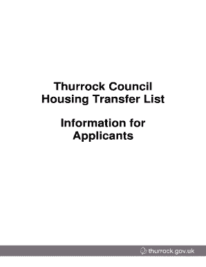 Fillable Online Housing Transfer List Fax Email Print - pdfFiller