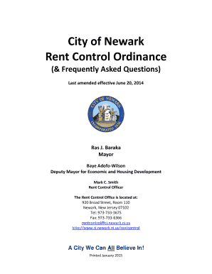 Fillable Online Rent Control Ordinance Fax Email Print - pdfFiller