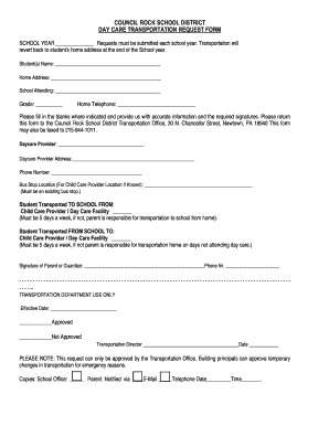 Fillable Online crsd DAYCARE.rtf Fax Email Print - pdfFiller