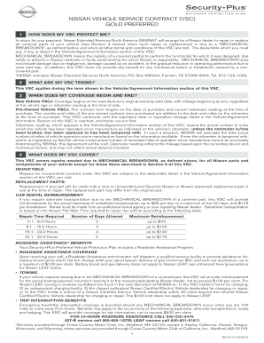 Nissan Vsc - Fill Online, Printable, Fillable, Blank | pdfFiller