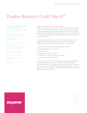 Fillable Online Equifax Business Credit Report Fax Email Print - pdfFiller