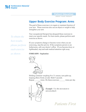 Fillable Online nmh Upper Body Exercise Program: Arms - nmh Fax Email ...