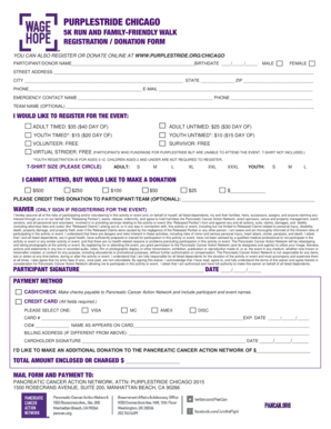 Fillable Online media pancan PURPLESTRIDE CHICAGO - media pancan Fax Email Print - pdfFiller
