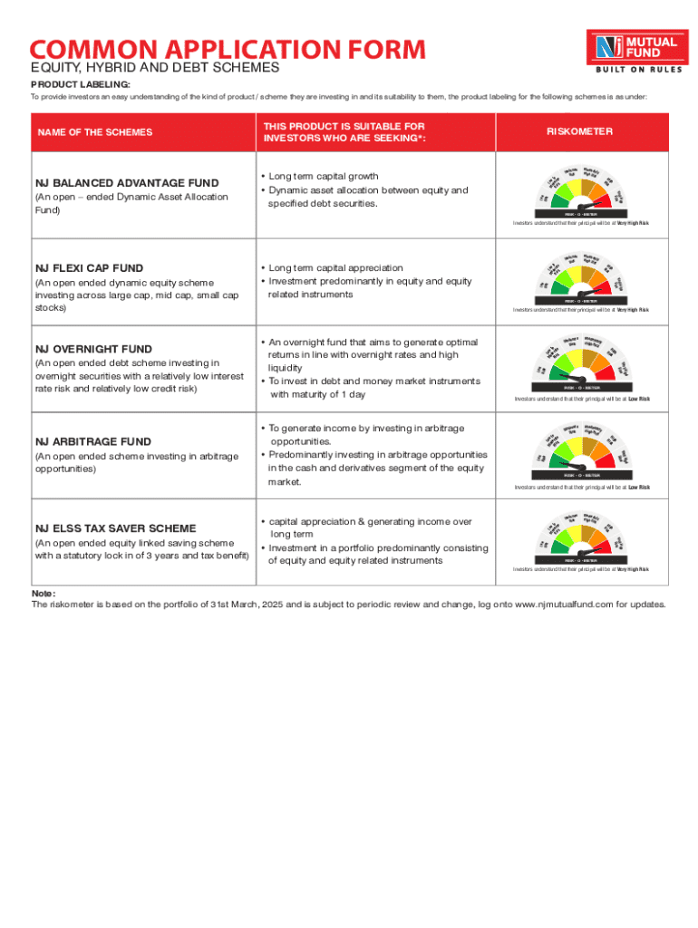 Fillable Online Application Form for Equity, Hybrid and Debt Schemes Fax Email Print - pdfFiller