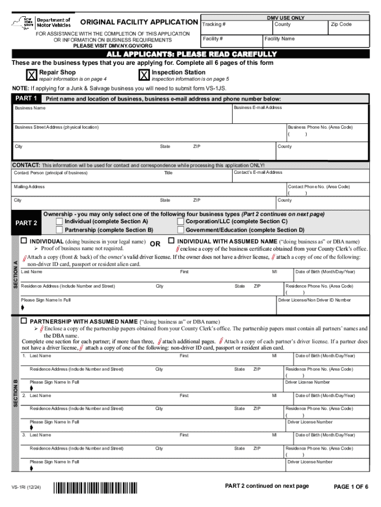 Dmv Original Facility Application: Fill out & sign online | DocHub