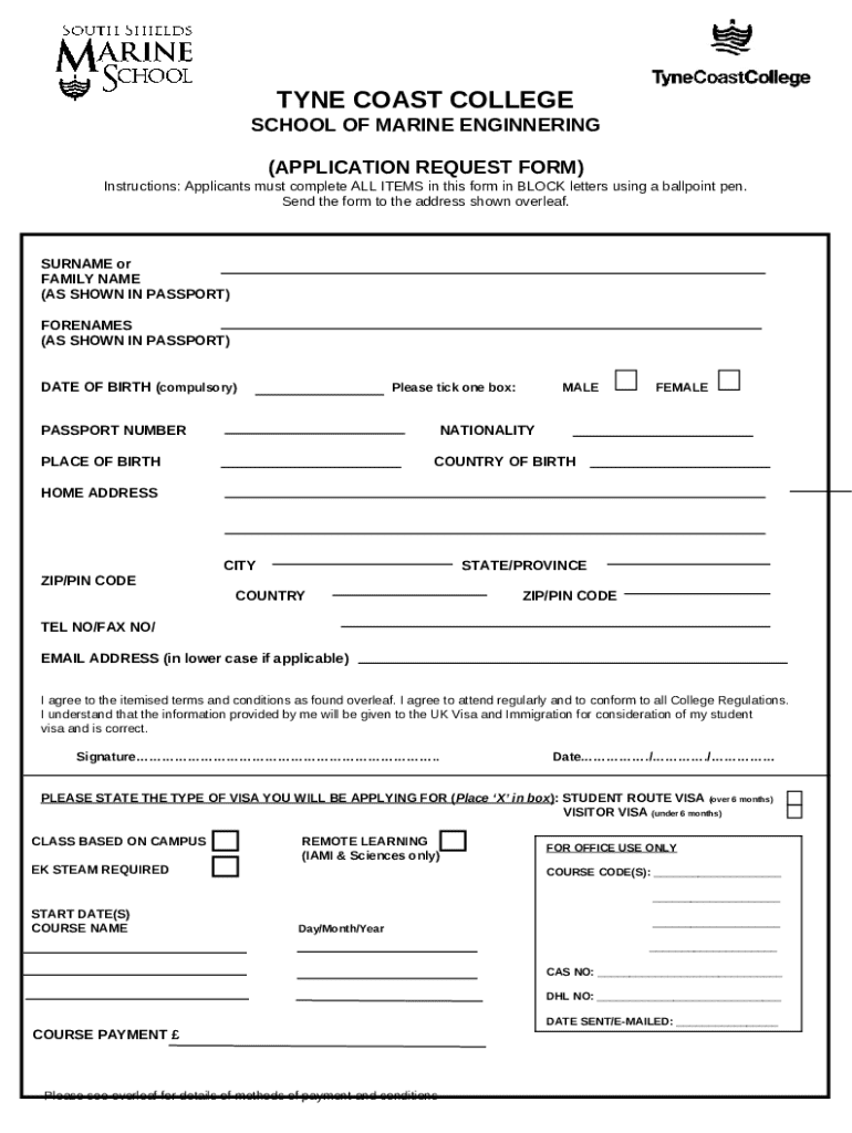 Application Request Doc Template | pdfFiller