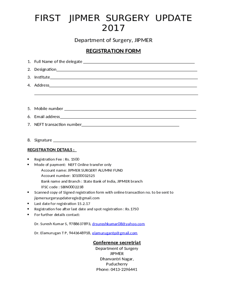 Registration Doc Template | pdfFiller