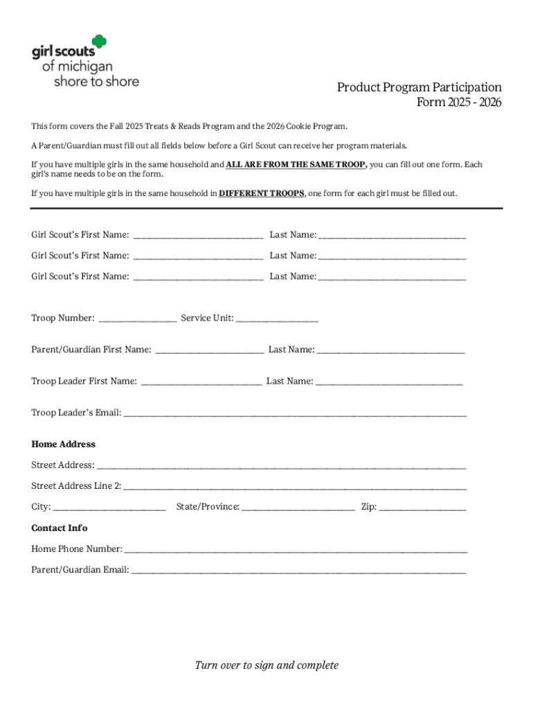 Fillable Online Product Program Participation Fax Email Print - pdfFiller