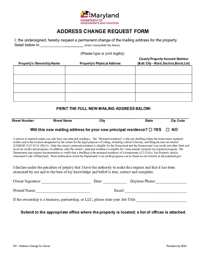 Fillable Online Address Change Request Fax Email Print - pdfFiller