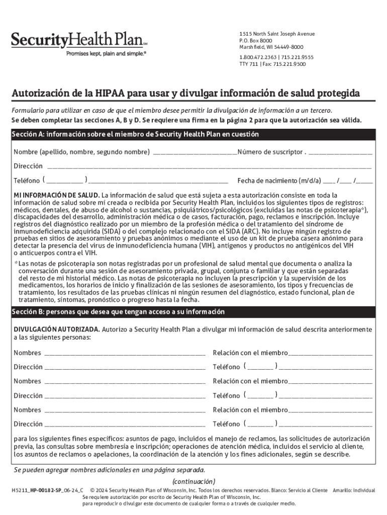Rellenable en línea Autorización De La Hipaa Para Usar Y Divulgar Información De Salud Protegida ...