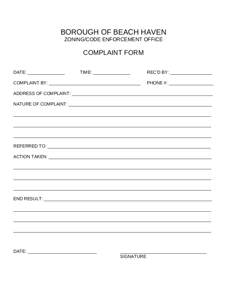 Complaint Doc Template | pdfFiller