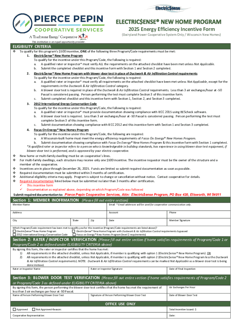 Fillable Online Dairyland Power Cooperative System Only / Wisconsin New Homes Fax Email Print ...