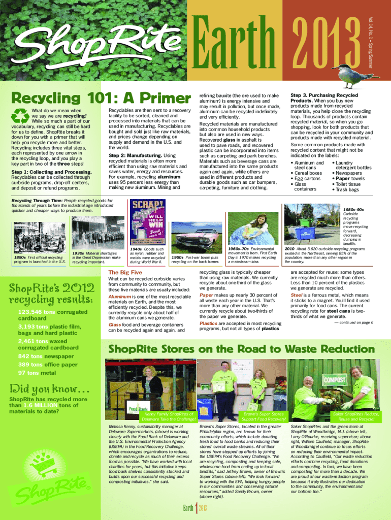 Fillable Online Recycling 101: a Primer Fax Email Print - pdfFiller