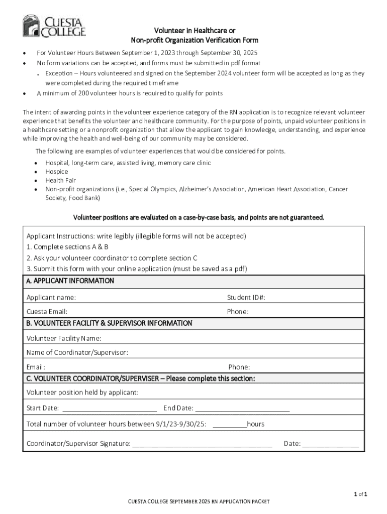 Fillable Online Volunteer Verification Form Fax Email Print - pdfFiller