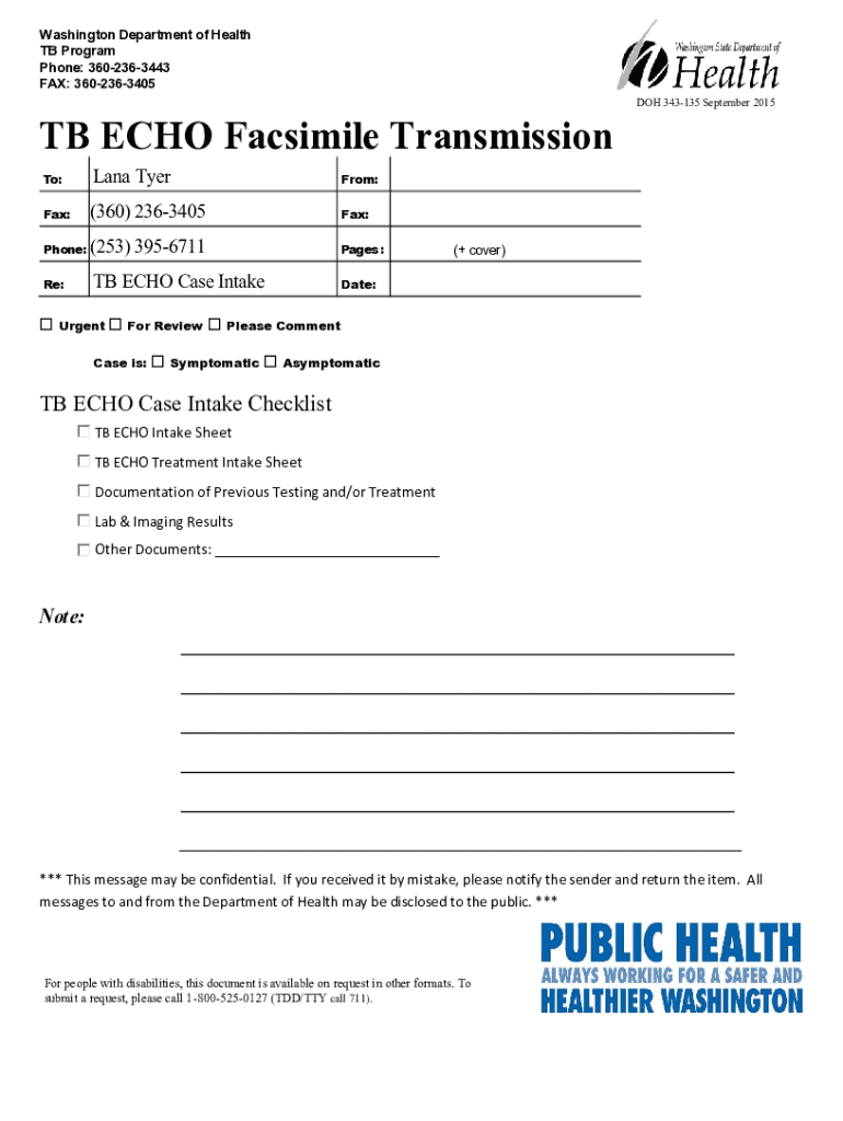 Fillable Online Tb Echo Facsimile Transmission Fax Email Print - pdfFiller