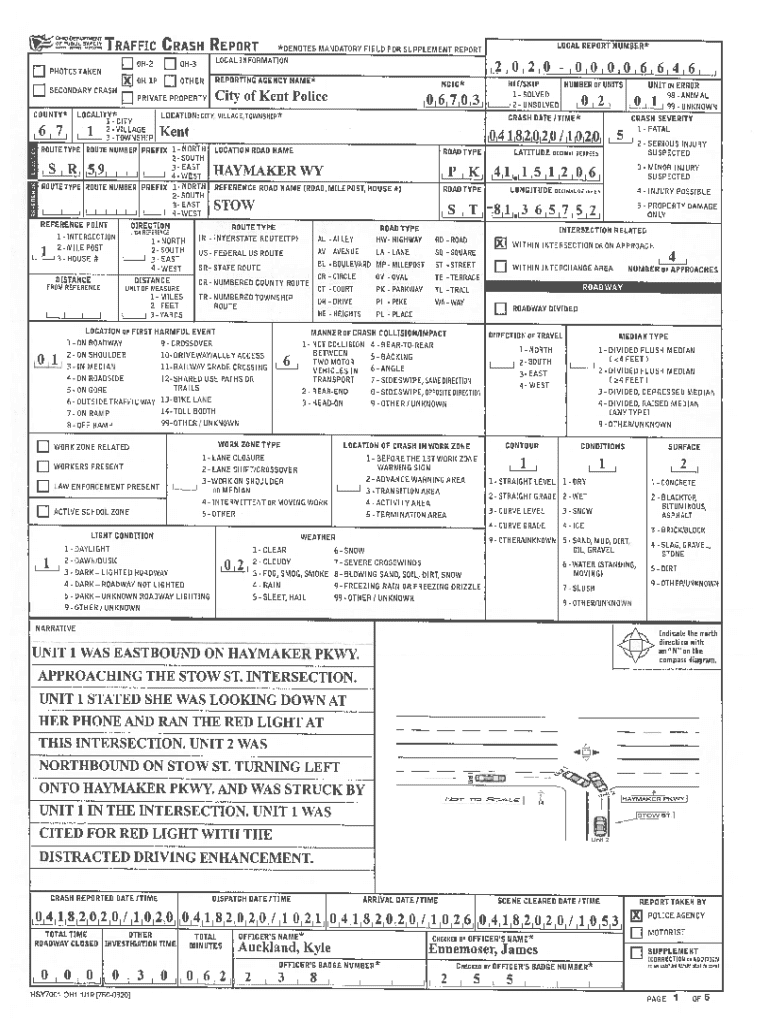 Fillable Online Traffic Crash Report Fax Email Print - pdfFiller