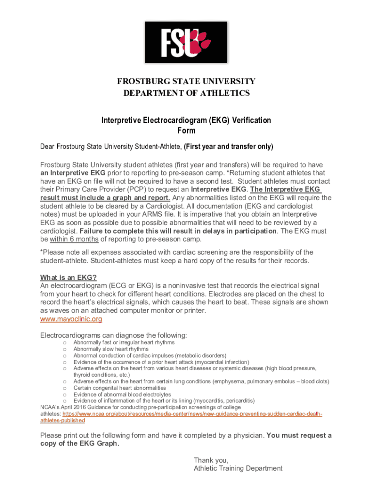 Fillable Online Interpretive Electrocardiogram (ekg) Verification Fax Email Print - pdfFiller