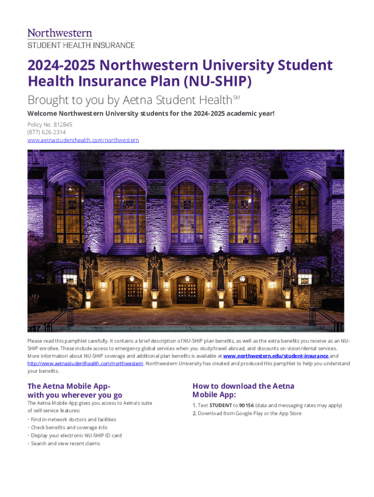 Fillable Online 2024-2025 Northwestern University Student Health ...