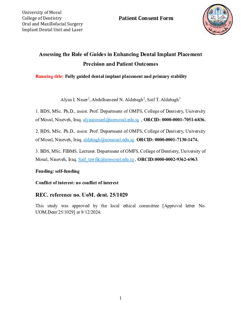 Fillable Online Patient Consent for Clinical Research Study Fax Email Print - pdfFiller