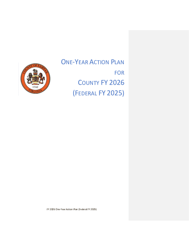 Fillable Online Fy 2026 One-year Action Plan Fax Email Print - pdfFiller