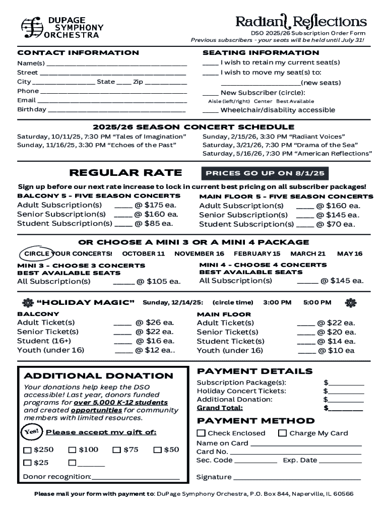 Fillable Online 2025/26 Subscription Order Fax Email Print - pdfFiller