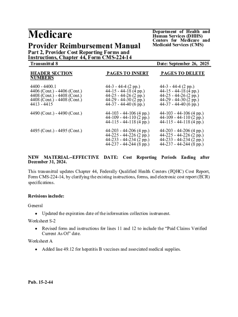 Fillable Online Medicare Provider Reimbursement Manual Part 2 ...