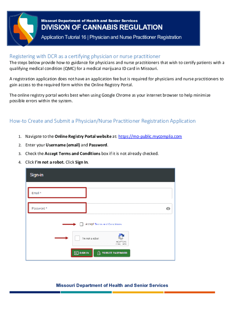 Fillable Online Physician and Nurse Practitioner Registration Tutorial Fax Email Print - pdfFiller