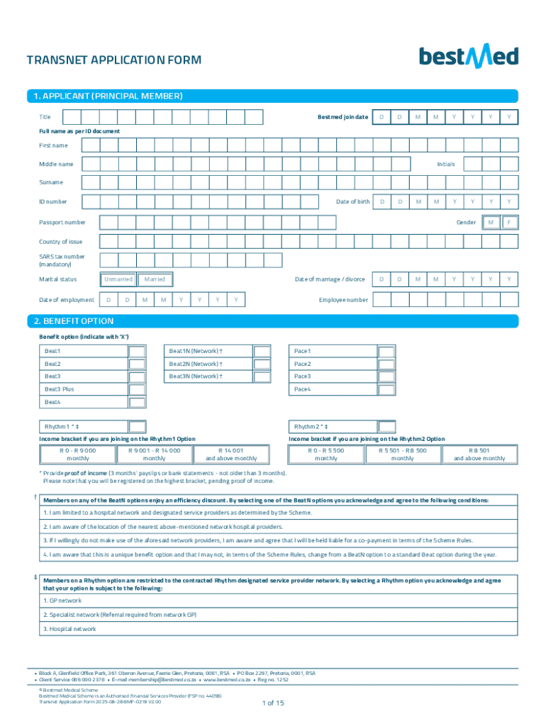 Fillable Online Transnet Application Form Fax Email Print - pdfFiller
