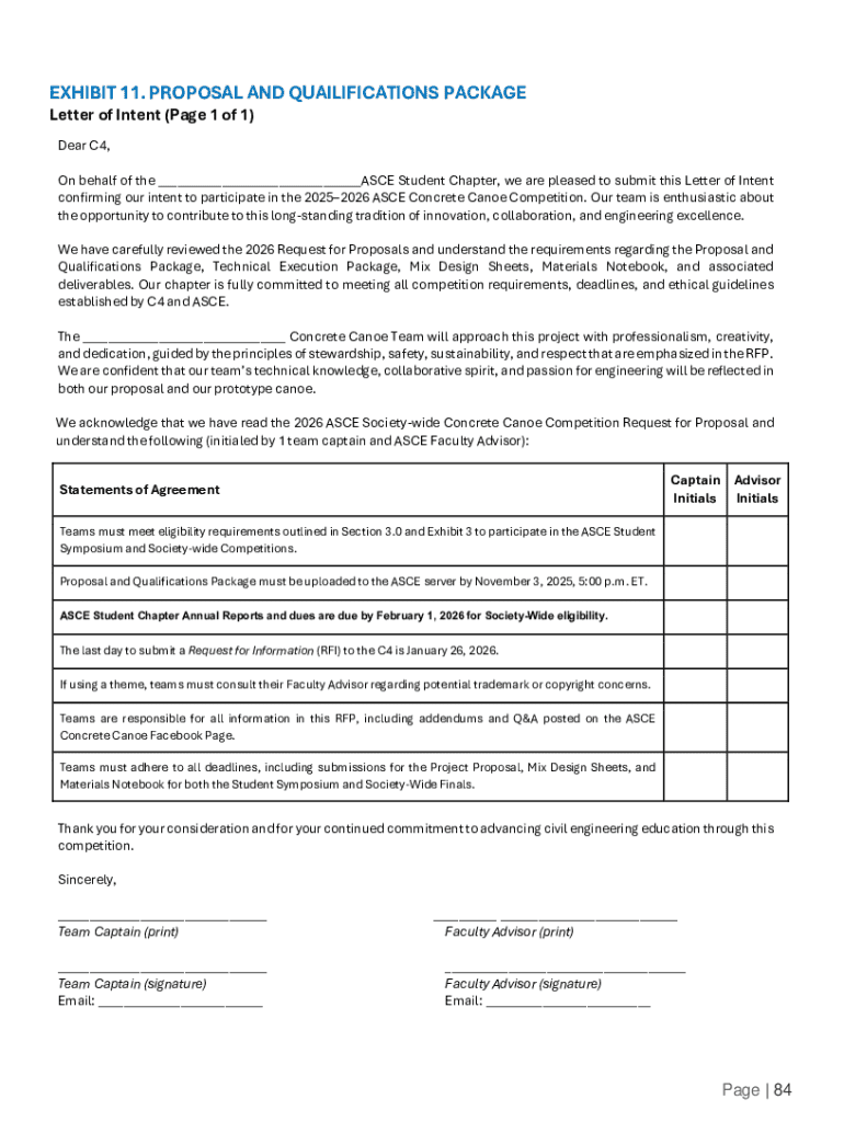 Fillable Online Asce Concrete Canoe Competition 2025-2026 Fax Email Print - pdfFiller