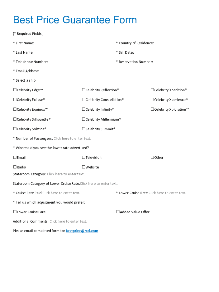 Fillable Online Best Price Guarantee Fax Email Print - pdfFiller