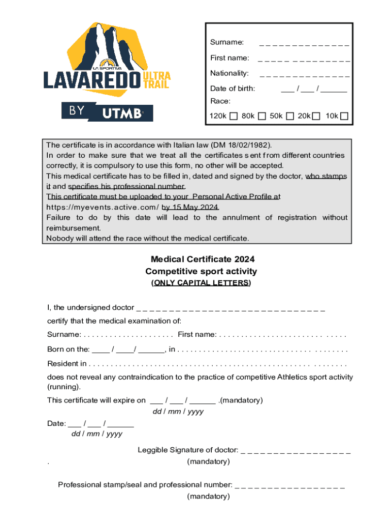 Fillable Online Medical Certificate 2024 Fax Email Print - pdfFiller