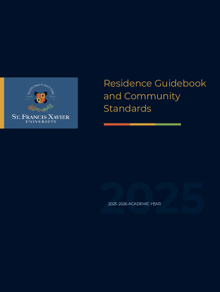 Fillable Online Residence Guidebook and Community Standards Fax Email ...