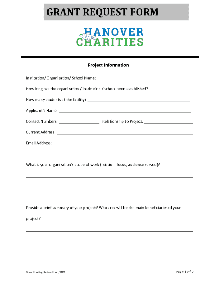 Fillable Online Funding Review Form Fax Email Print - pdfFiller