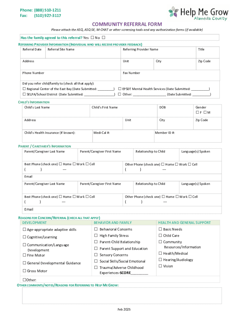 Fillable Online Community Referral Form Fax Email Print - pdfFiller