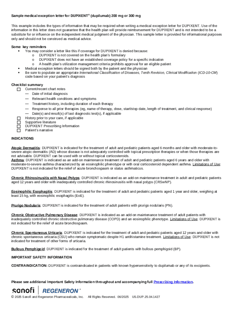 Sample Letter of Medical Exception Date Health plan ... Doc Template ...