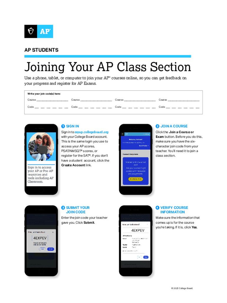 Fillable Online AP Students - Joining Your AP Class Section - AP ...